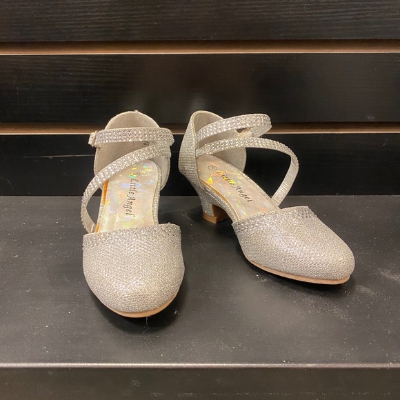 Little Angel | Shoes | Girls Silver Sparkle Dress Shoes | Poshmark